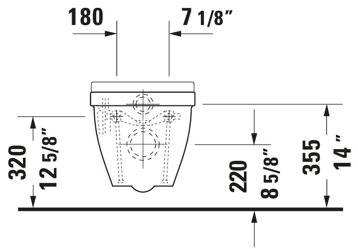 Pacific Plumbing Supply Company | Duravit Starck 3 1.6/0.8 GPF Dual ...