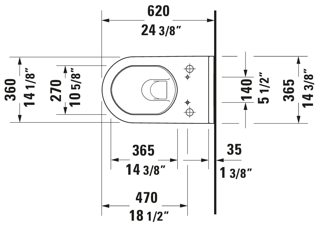 Pacific Plumbing Supply Company | Duravit Starck 3 1.28/0.8 GPF Dual ...