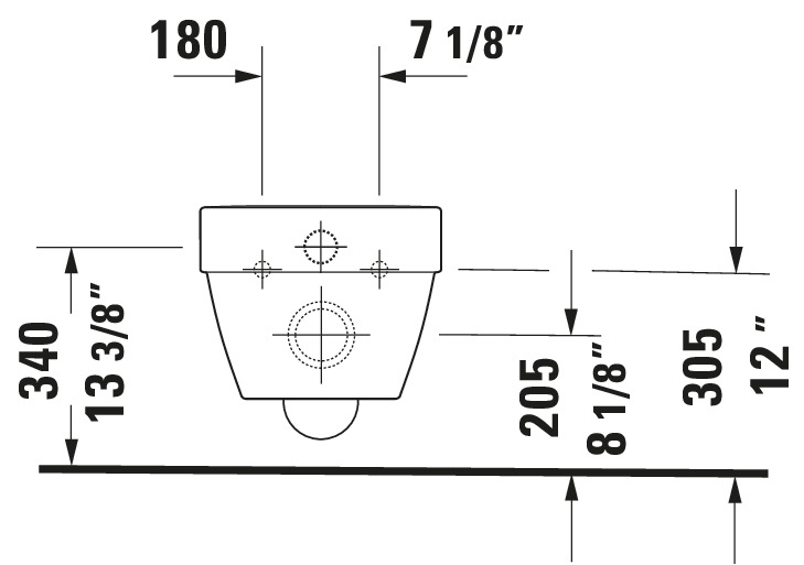 Pacific Plumbing Supply Company | Duravit Vero 1.6/0.8 GPF Dual Flush ...