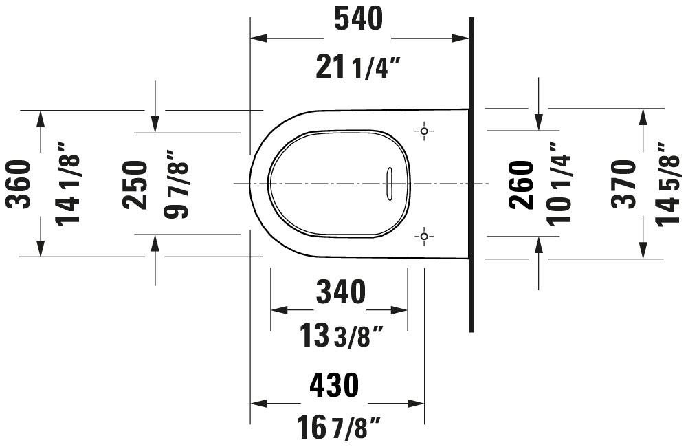 Pacific Plumbing Supply Company | Duravit White Tulip 1.28/0.8 GPF Dual ...