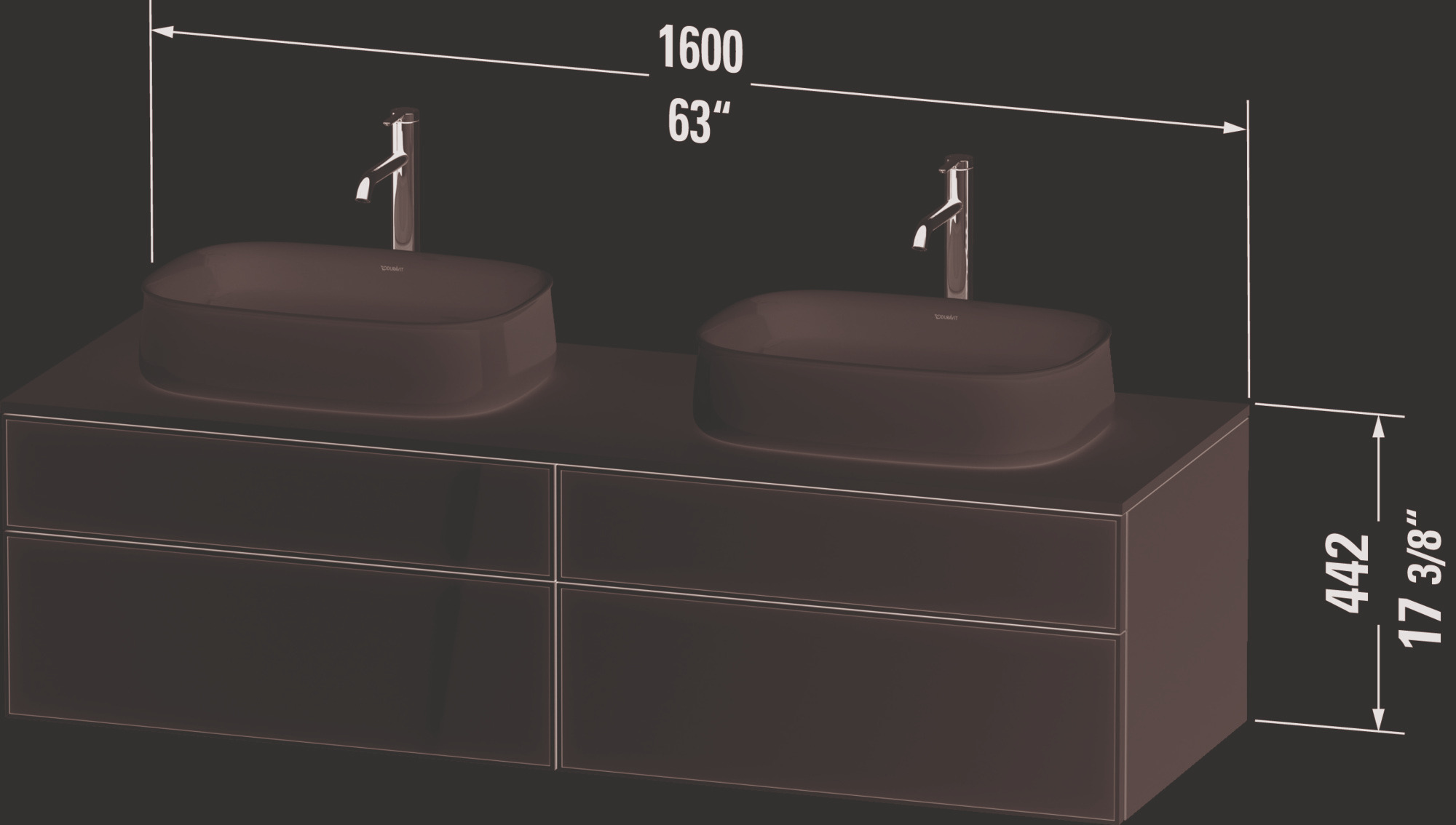 Pacific Plumbing Supply Company | Duravit Zencha 39 3/8" Wall Mount ...