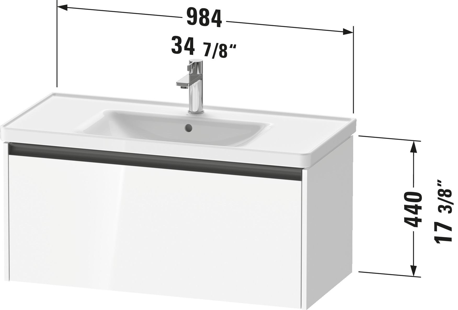 Pacific Plumbing Supply Company | Duravit Ketho.2 38 3/4" Wall Mount ...