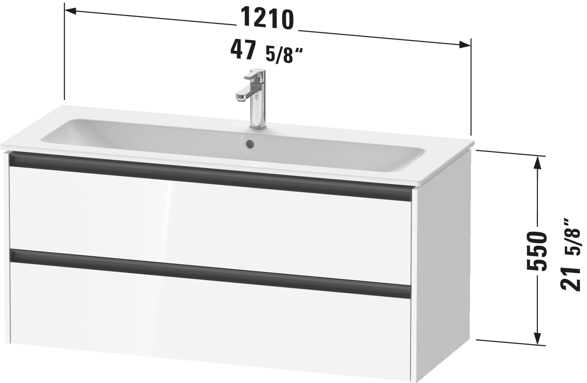 Pacific Plumbing Supply Company | Duravit Ketho.2 47 5/8" Wall Mount ...