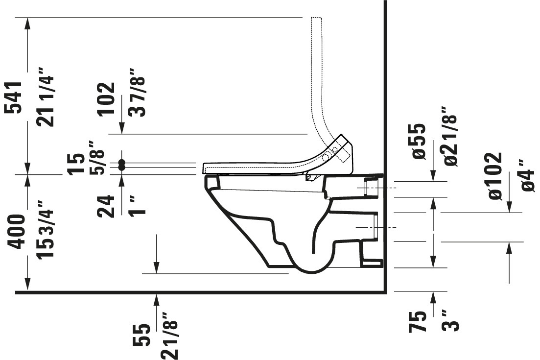 Pacific Plumbing Supply Company | Duravit DuraStyle 1.28/0.8 GPF Dual ...