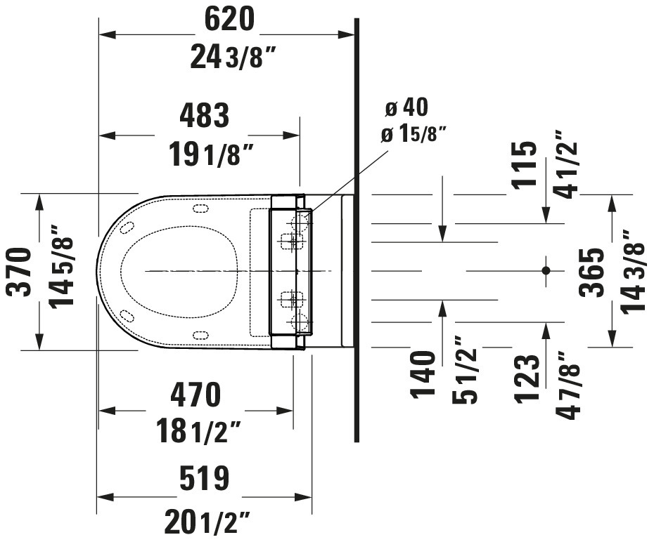 Pacific Plumbing Supply Company | Duravit Starck 3 1.28/0.8 GPF Dual ...