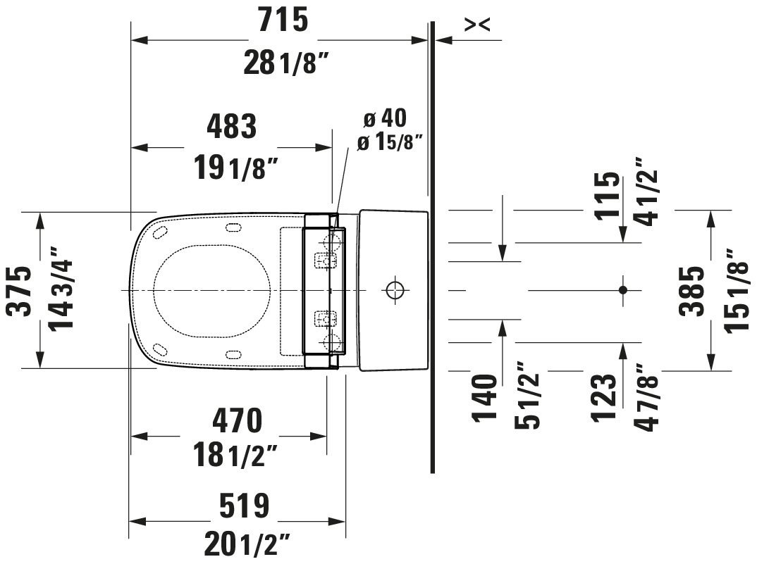 Pacific Plumbing Supply Company | Duravit DuraStyle 1.32/0.92 GPF Dual ...