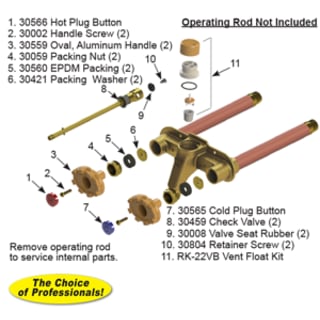 Pacific Plumbing Supply Company | Model 22 V22 w-PRV Repair Kit