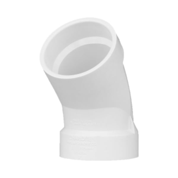 Pacific Plumbing Supply Company | 2" PVC DWV 45° Elbow - Hub x Hub