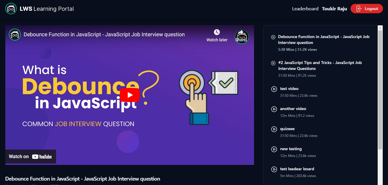 GitHub - toukirraju/Learning-portal