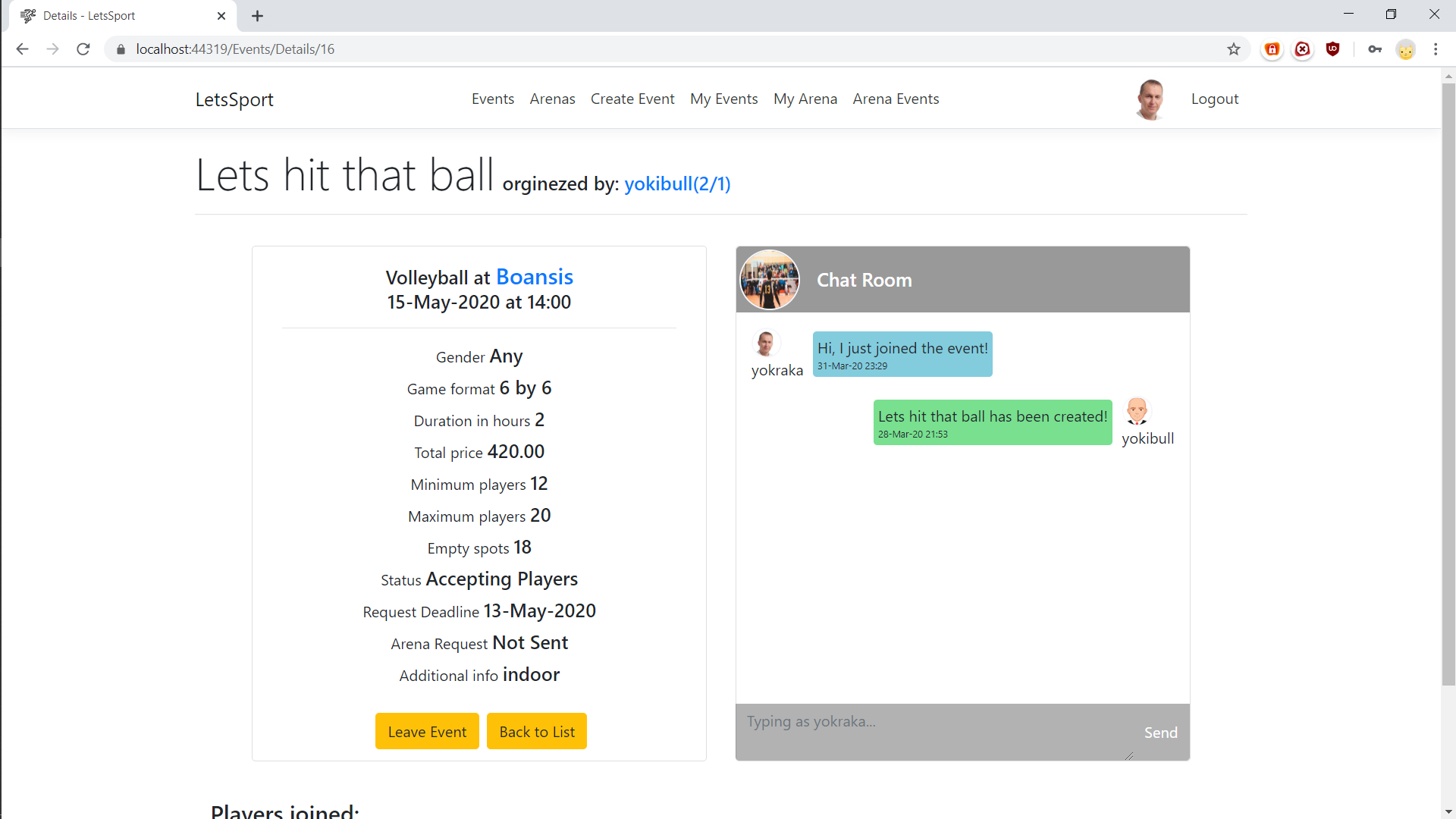 GitHub - yotkoKanchev/LetsSport: My Final Web-Project at SoftUni using ASP .NET Core