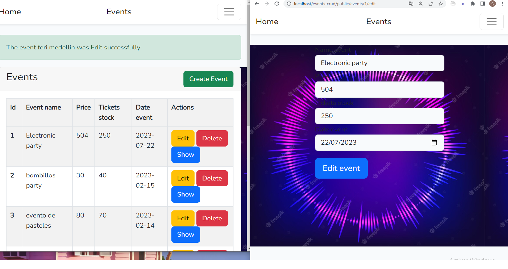 GitHub - carlosdiaztl/Events-crud-laravel: A basic crud example with the events topic