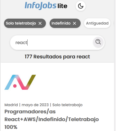 GitHub - TherryMiranda1/infojobslite: Proyecto para el hackaton de Infojobs. Introduce scroll ...