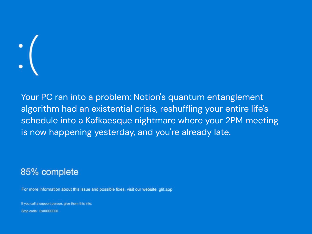 glif - Blue Screen Generator by fab1an