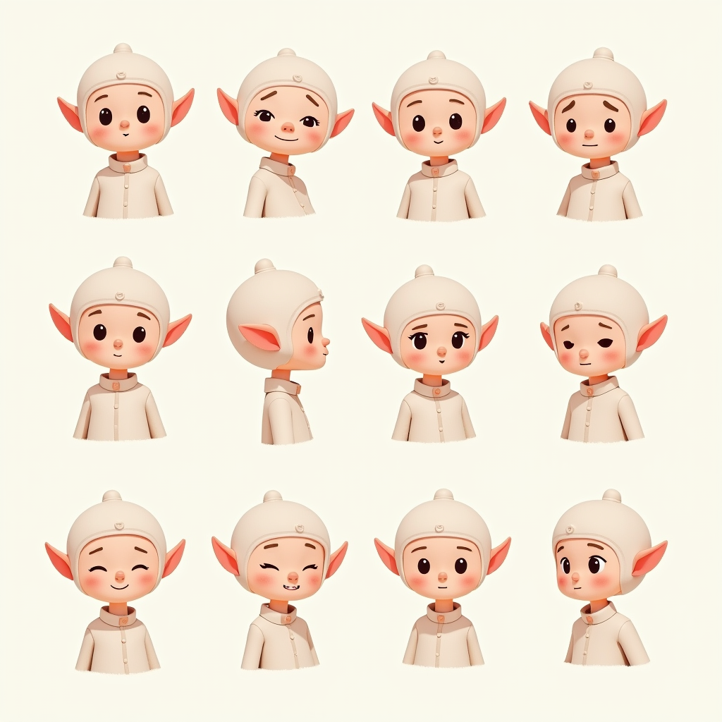 glif - Character Expression Sheet (Cartoon Style) by araminta_k