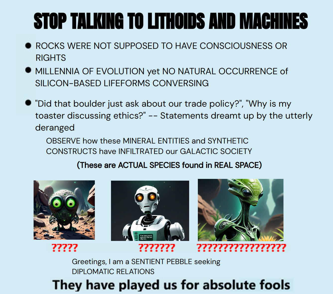 Just Stop Talking Meme