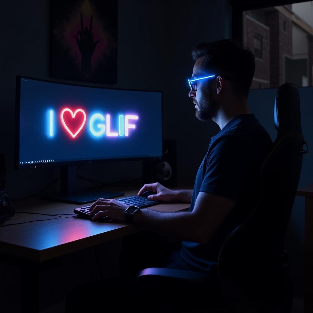 glif - Monochrome background (2,63 crédits) by Droledefake