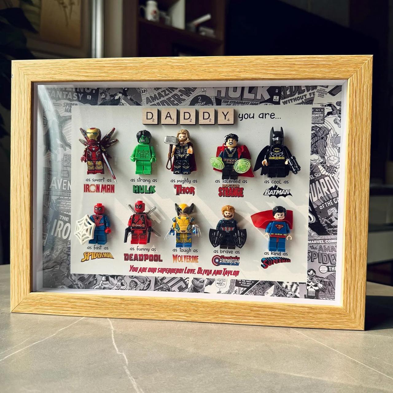 Product Details - Superhero Dad Frames | HubFulfill