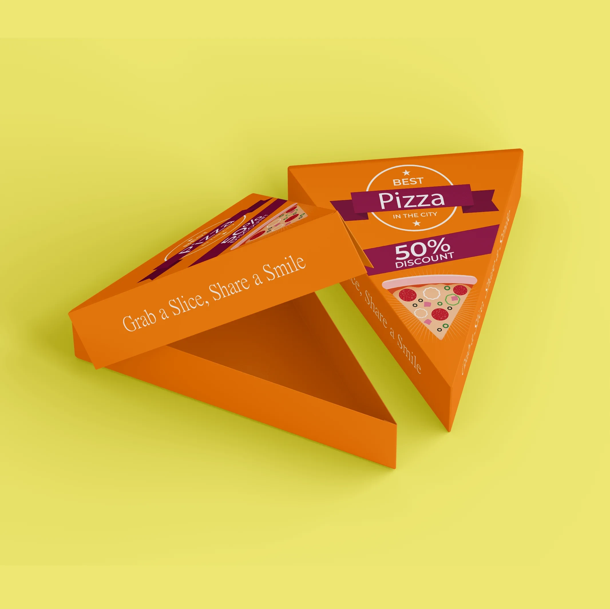 Custom Pizza Slice Boxes by BoxLark | Order Now, Save Big!