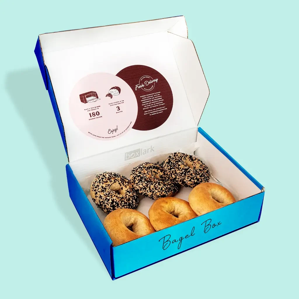 Get Wholesale Custom Bagel Boxes | Printed Bread Packaging