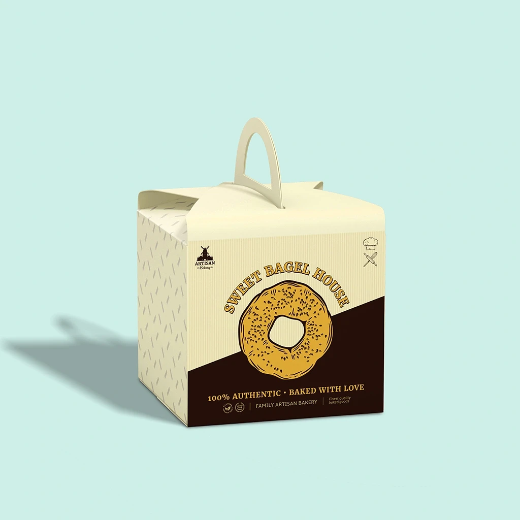 Get Wholesale Custom Bagel Boxes | Printed Bread Packaging