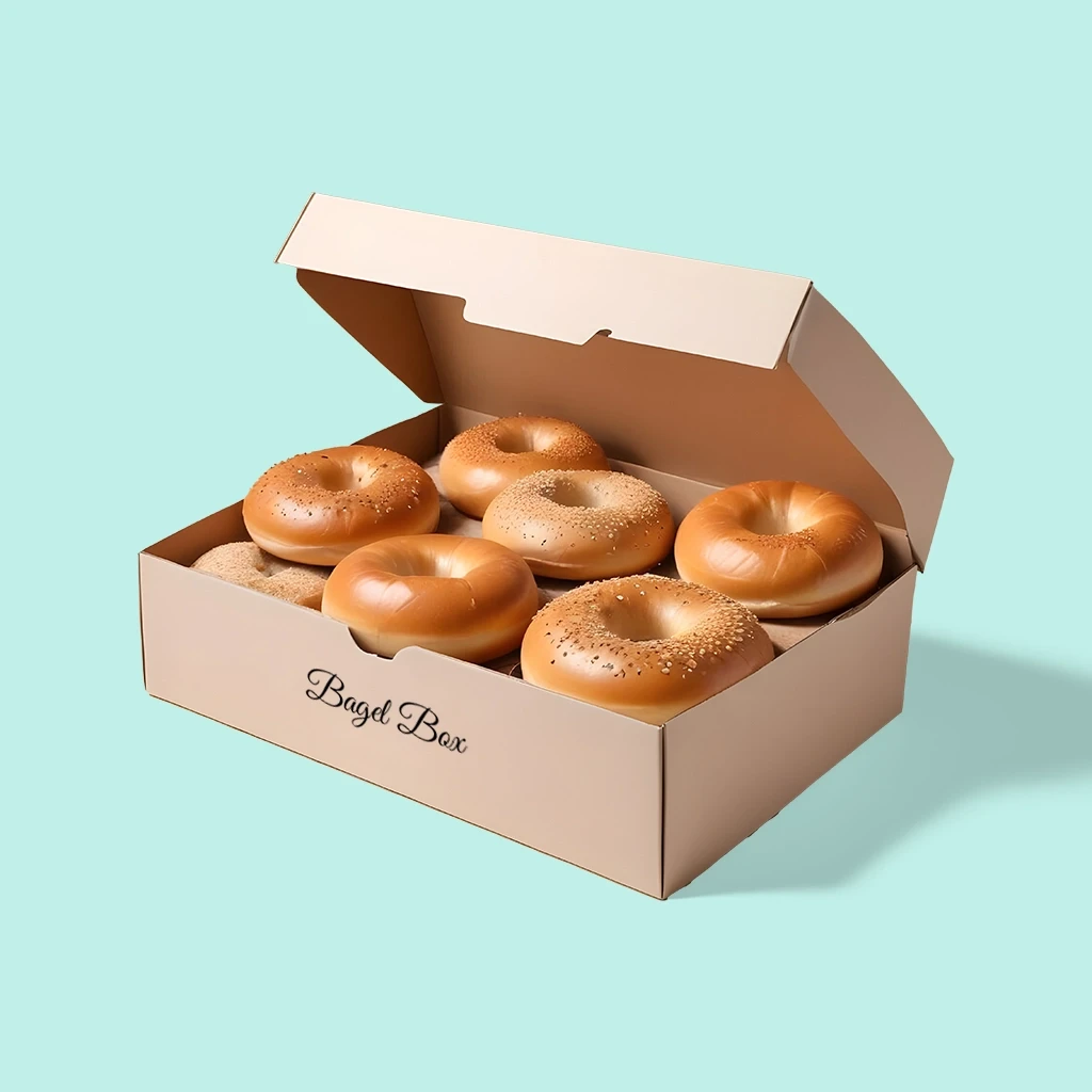 Get Wholesale Custom Bagel Boxes | Printed Bread Packaging