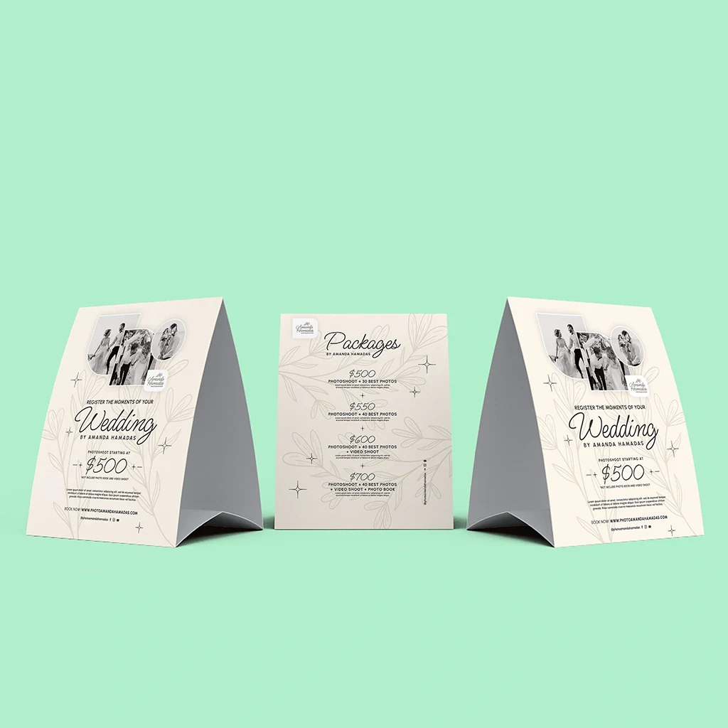 Custom Table Tents | Free Shipping | BoxLark
