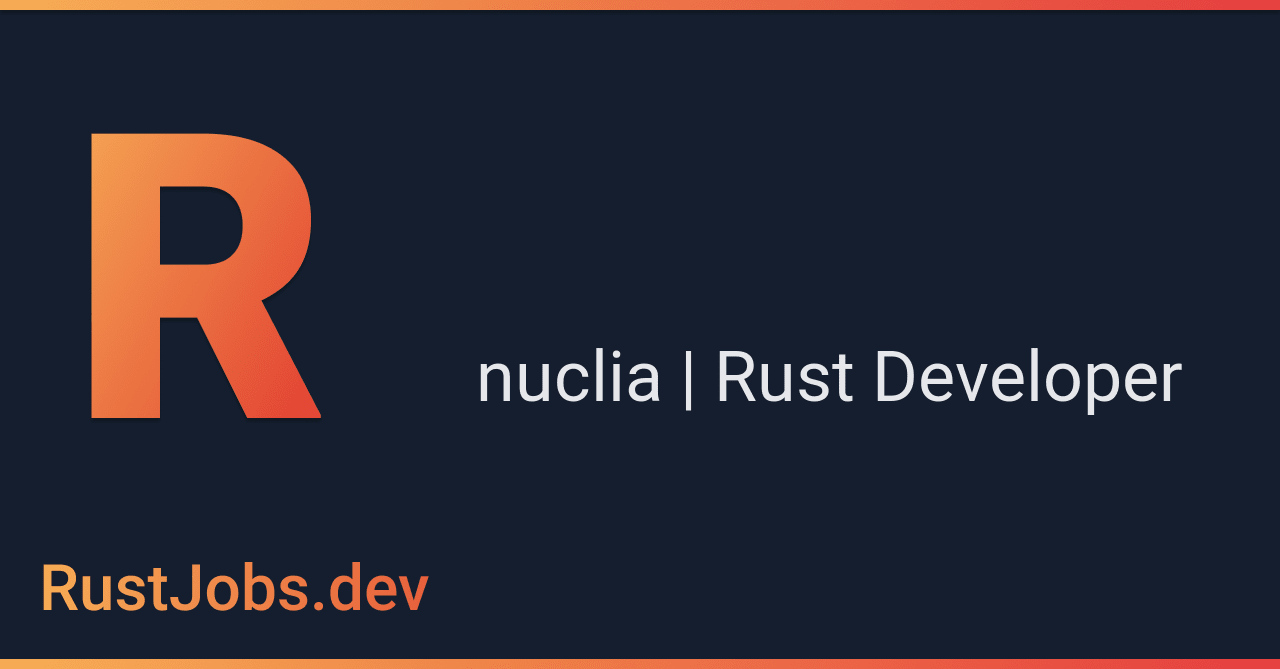 nuclia | Rust Developer | RustJobs.dev
