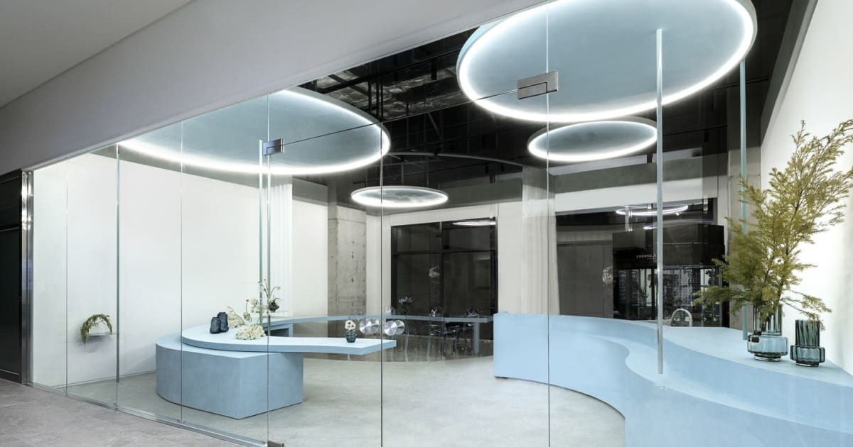 Modern Minimalist Reception Desk Concrete | Feel Design