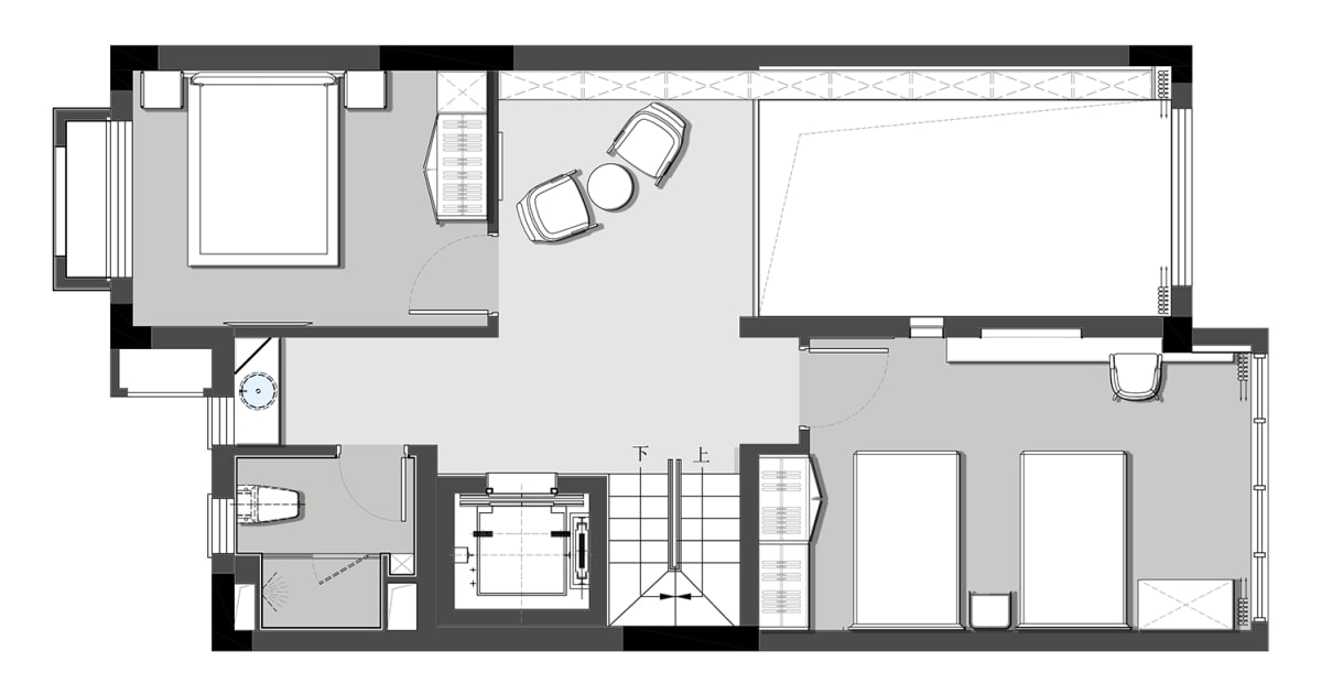 Minimalist Residential Apartment Floor Plan with C | Feel Design | Feel ...