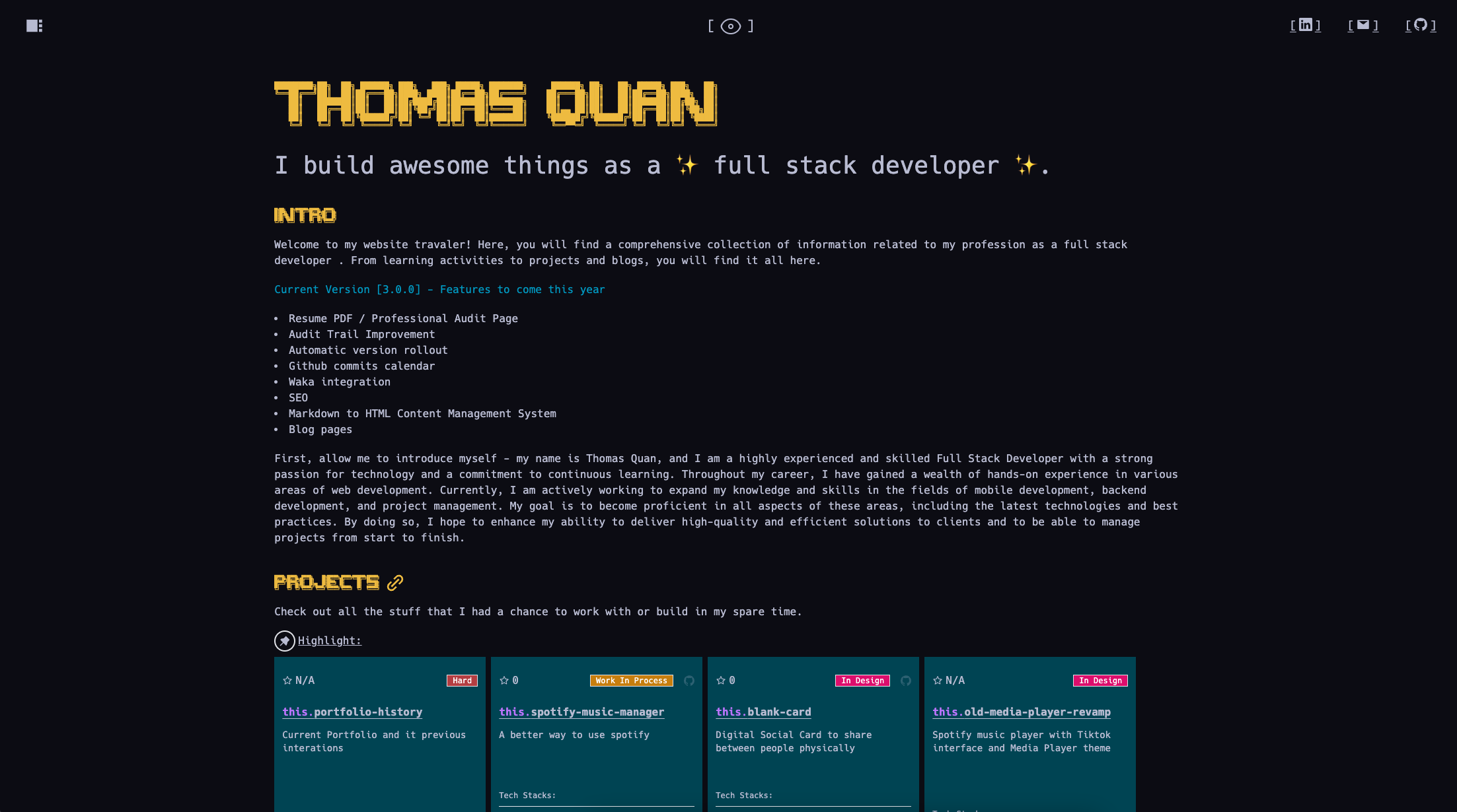 Thomas Quan - Full Stack Developer