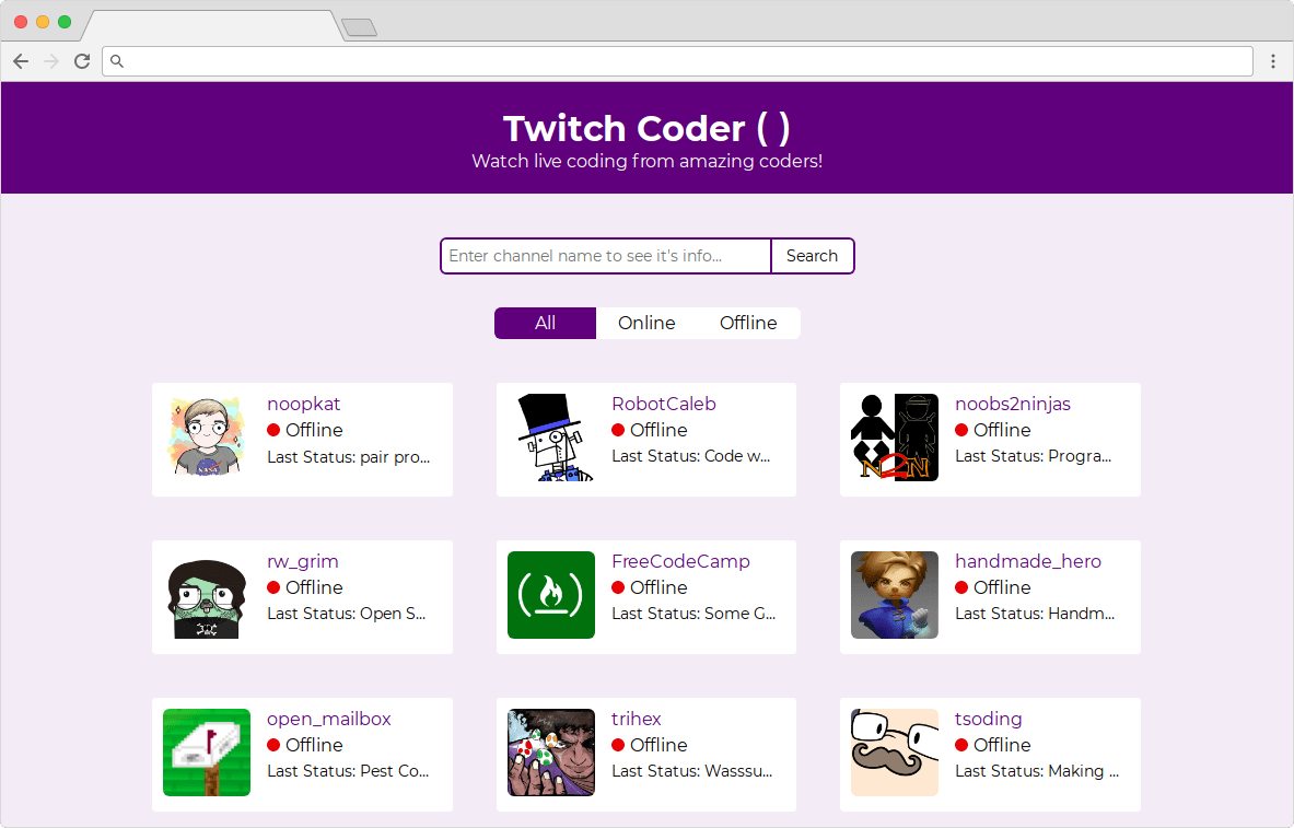 GitHub - faahim/twitch-coders: A list of people/channels that stream ...