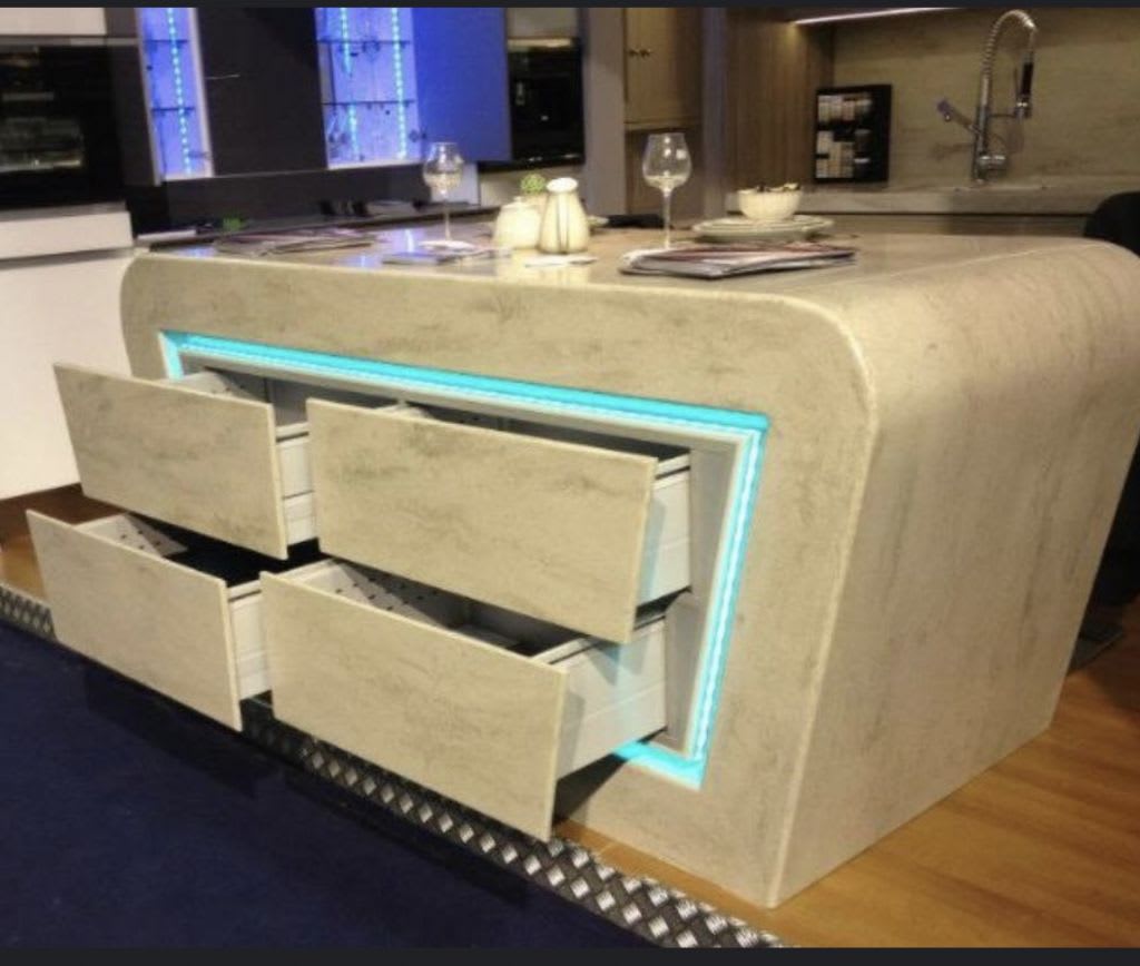 Corian kitchen island