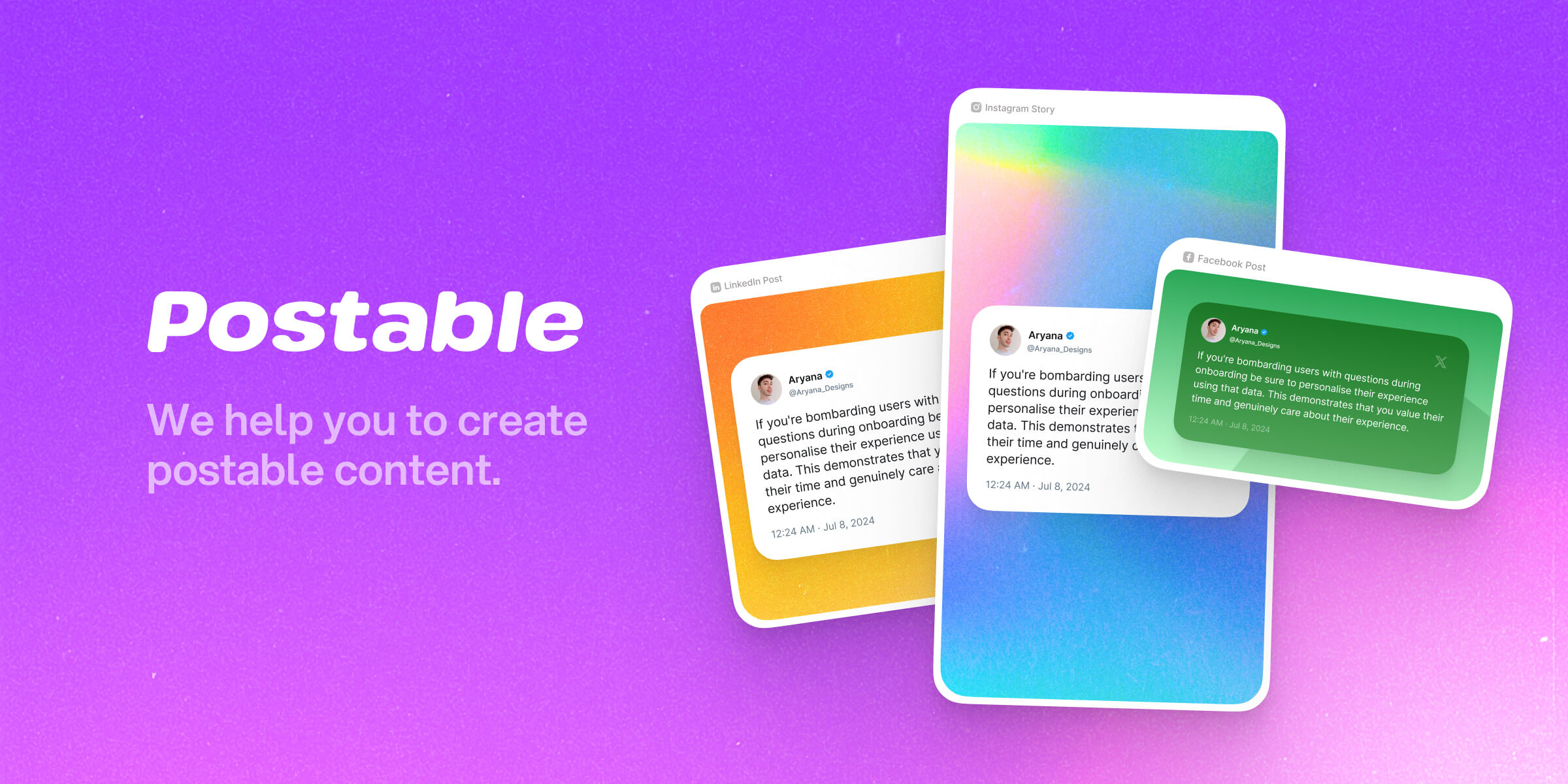 Turn your tweets into engaging post less than 30 seconds!