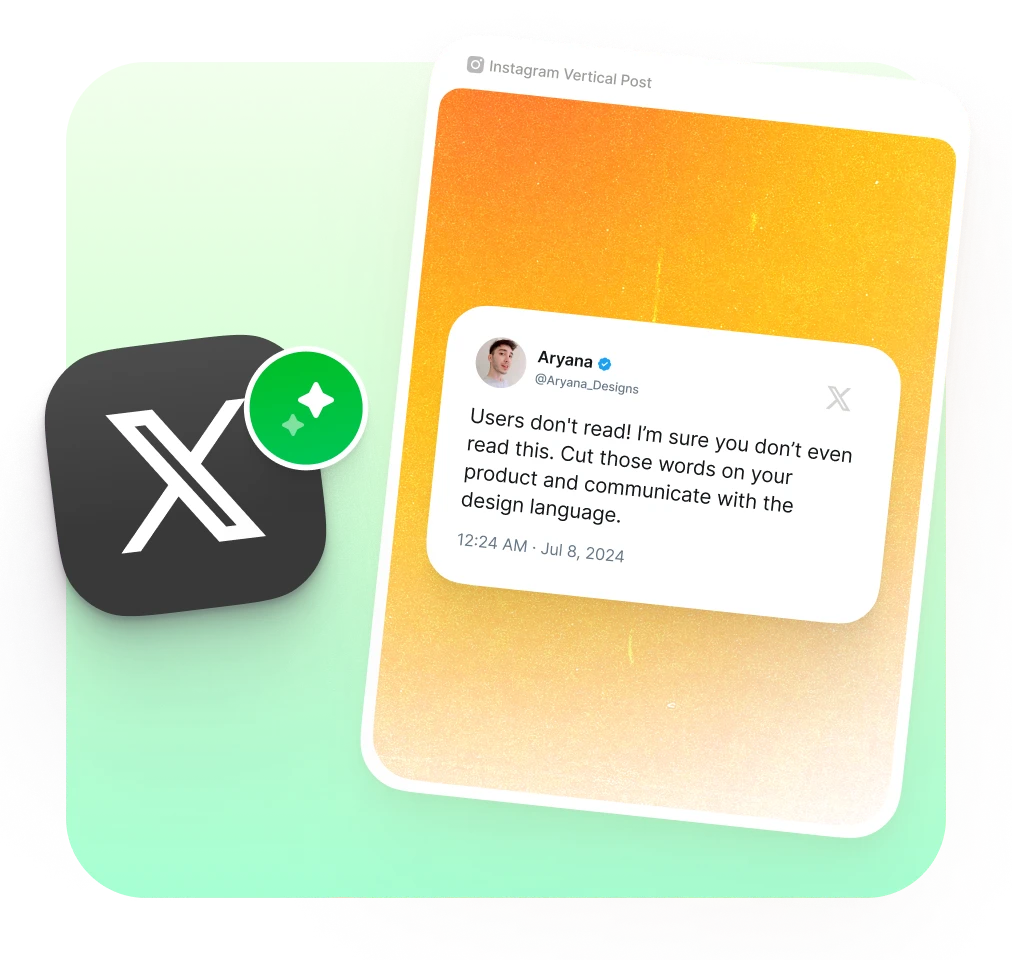 Turn your tweets into engaging post less than 30 seconds!