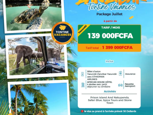 TONTINE VACANCES AOUT POUR LA DESTINATION ZANZIBAR (PACKAGE JUILLET 2025) | ease.travel