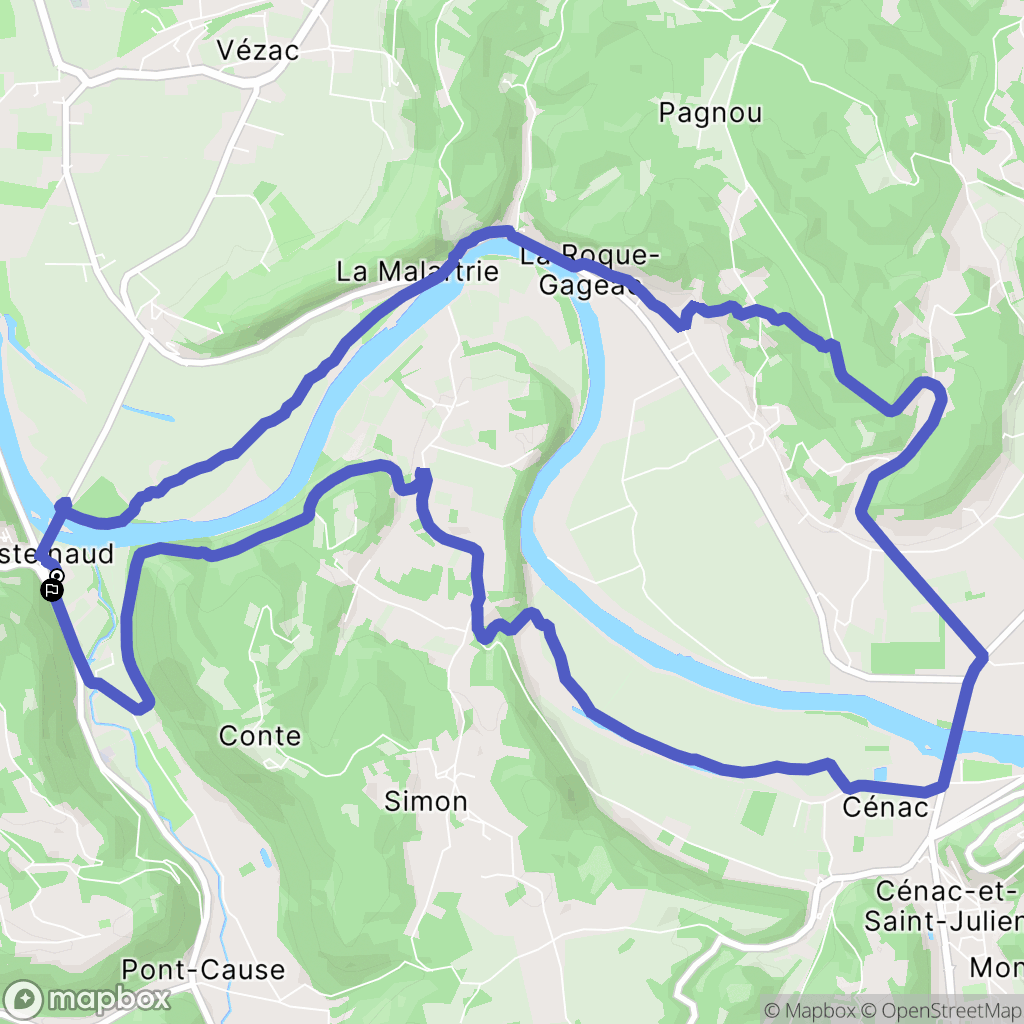 Vallée de la Dordogne à Castelnaud et couleurs éclatantes