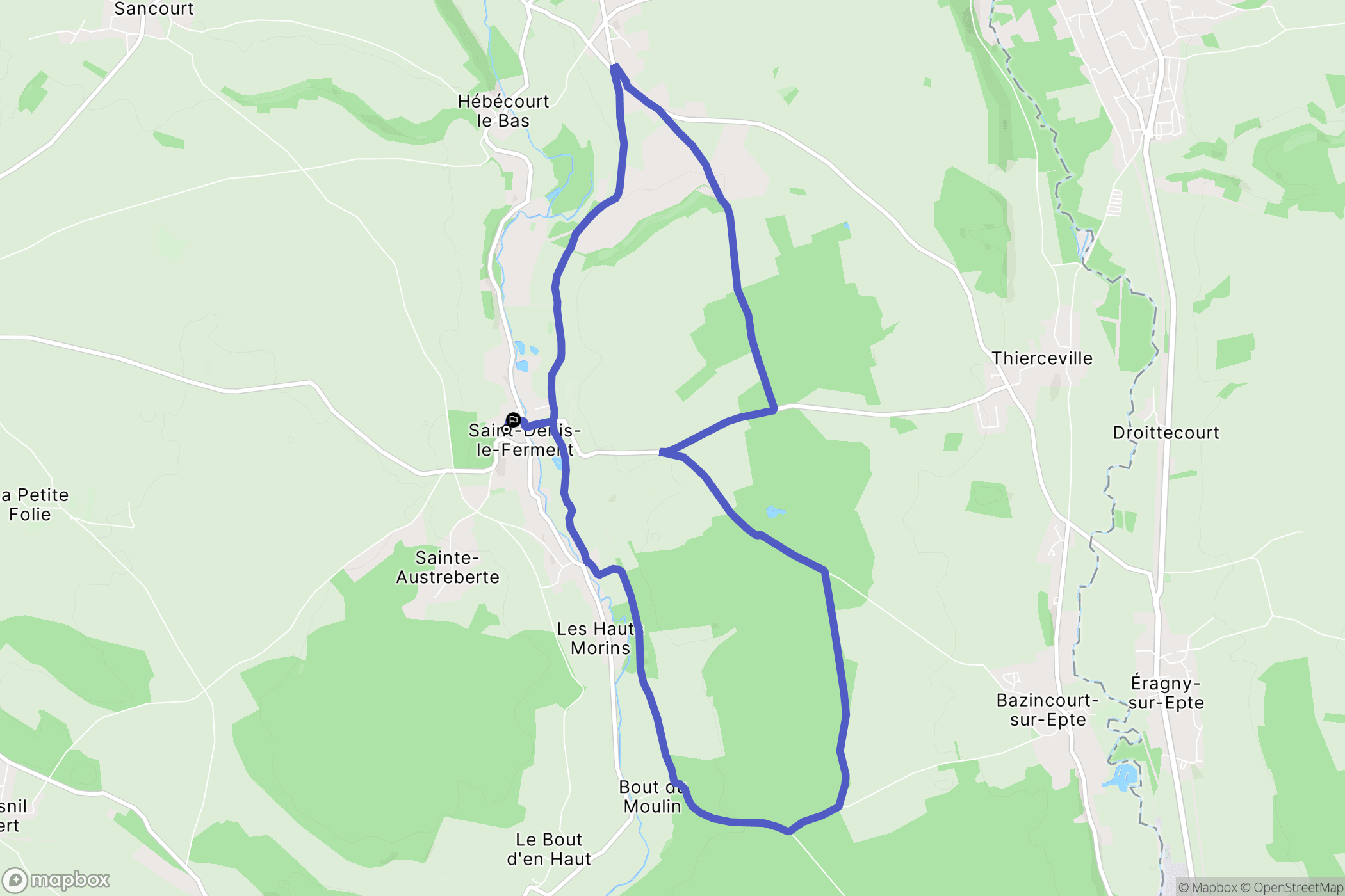 Chemin de la Reine Blanche à Saint-Denis-le-Ferment