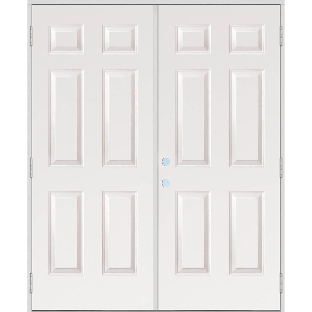 72" 6-Panel Steel LH Outswing Exterior Double Door Unit | Home Outlet
