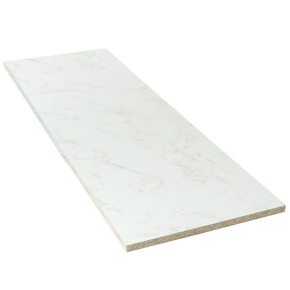 Stretta White Marble 6' Laminate Countertop (Right Miter) | Home Outlet