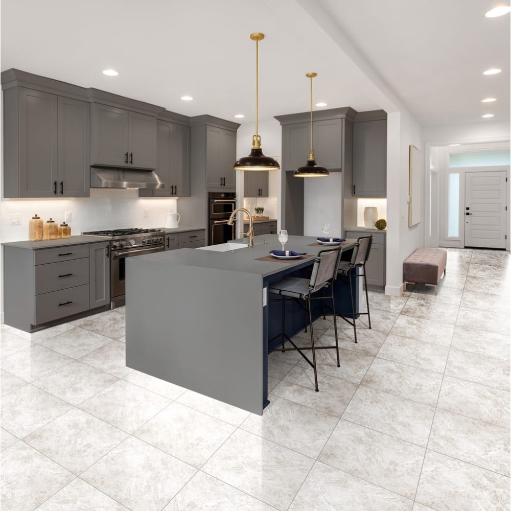 Stone White 16" x 16 Ceramic Tile | Home Outlet