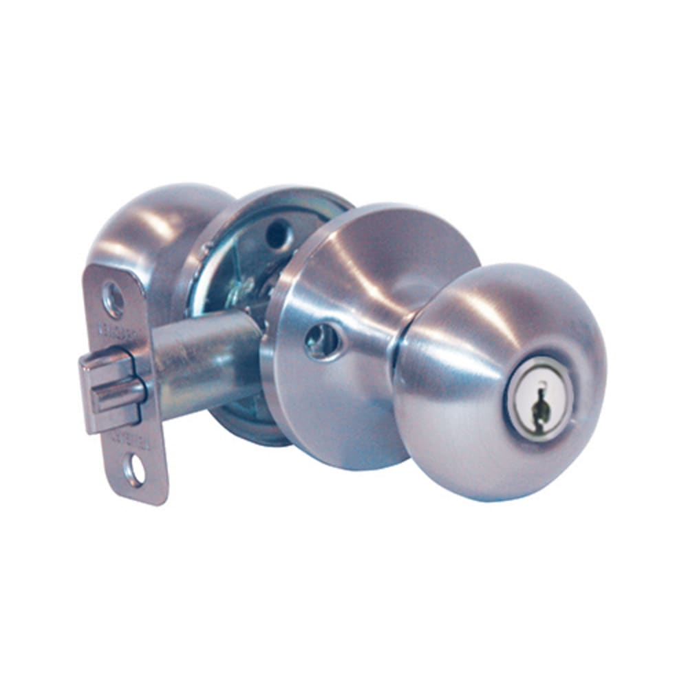 Entry Mushroom Lockset, Satin Nickel | Home Outlet