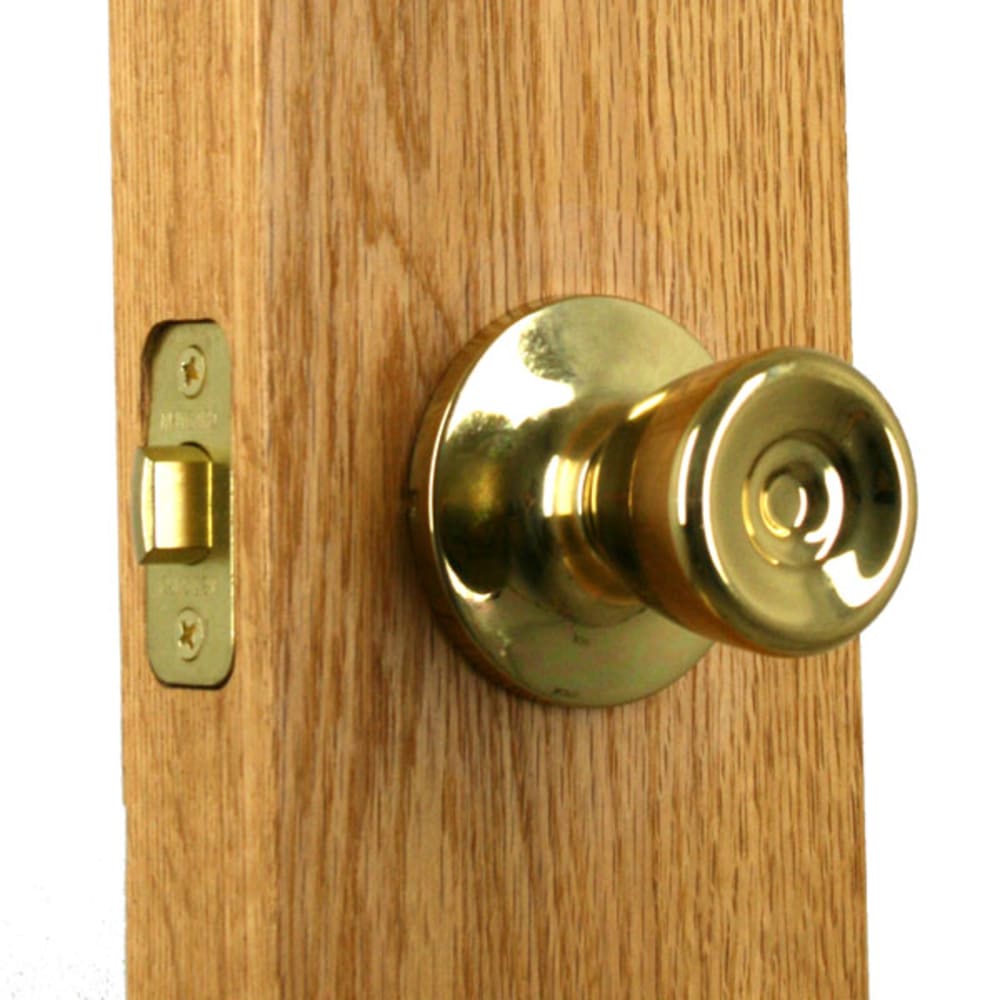 Newgard Tulip Passage Knob, Polished Brass | Home Outlet