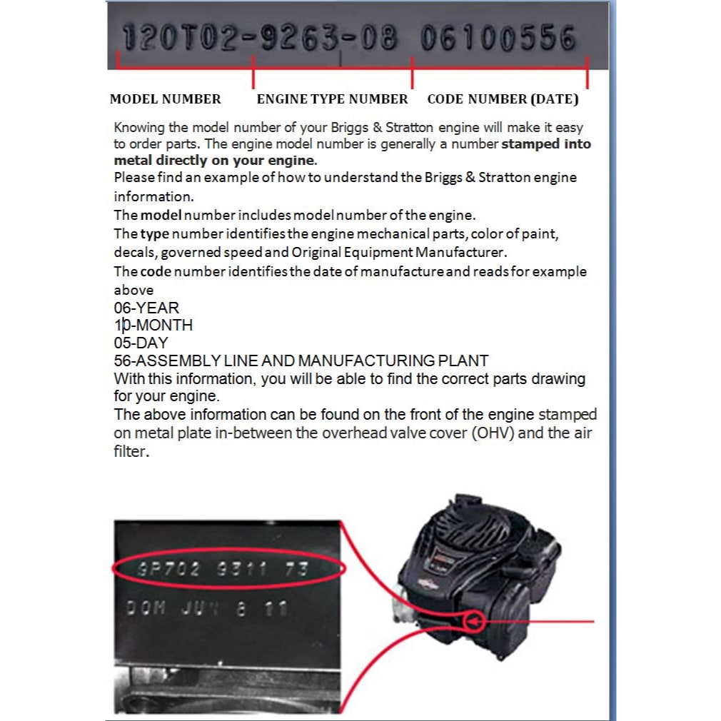 Genuine Briggs and Stratton part number 590589 Kit-Carb Overhaul