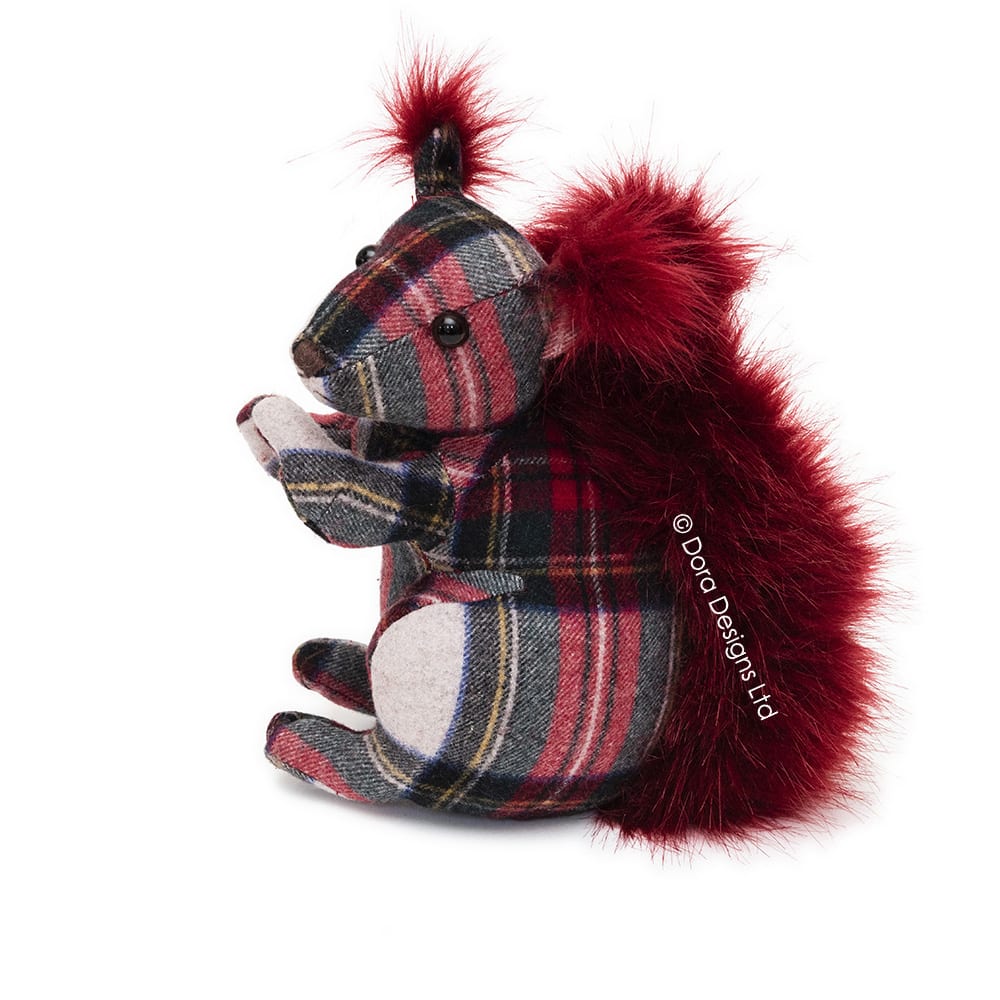 Plaid Berry the Squirrel Doorstop by Dora Designs