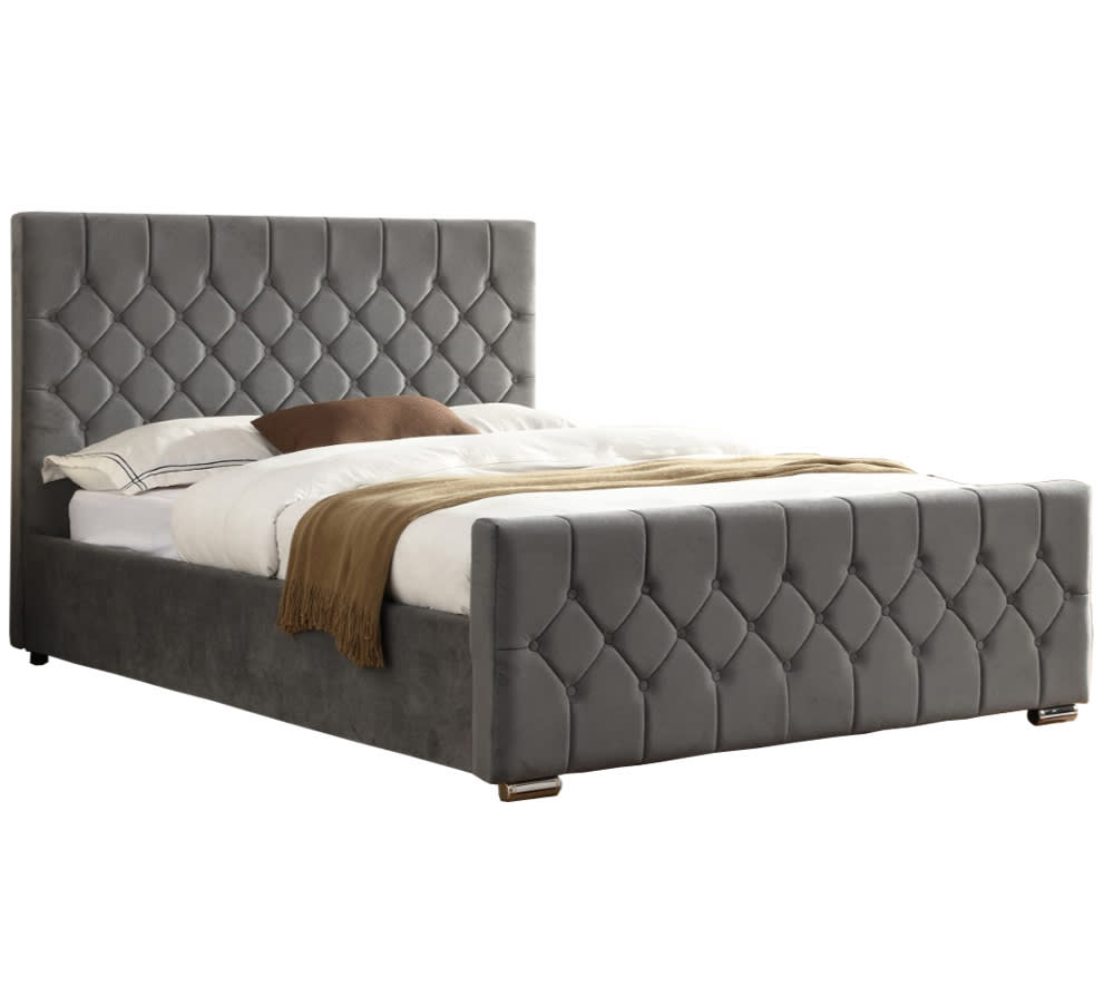 Galway Grey Bed | Fabric Bed