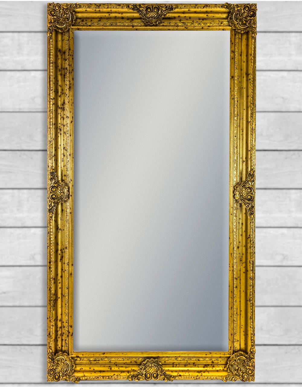 Large Gold Rectangular Classic Mirror