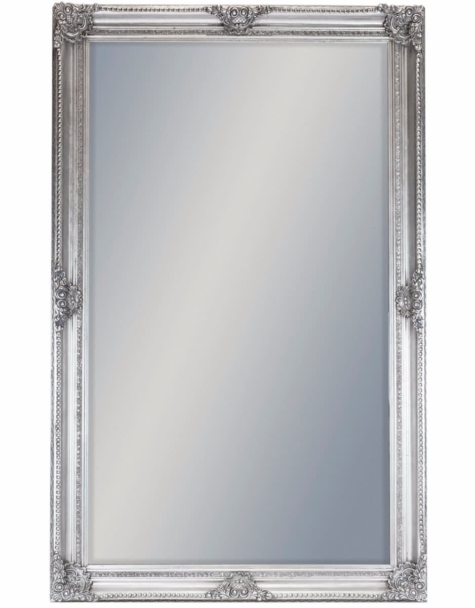 Extra Large Silver Rectangular Classic Mirror