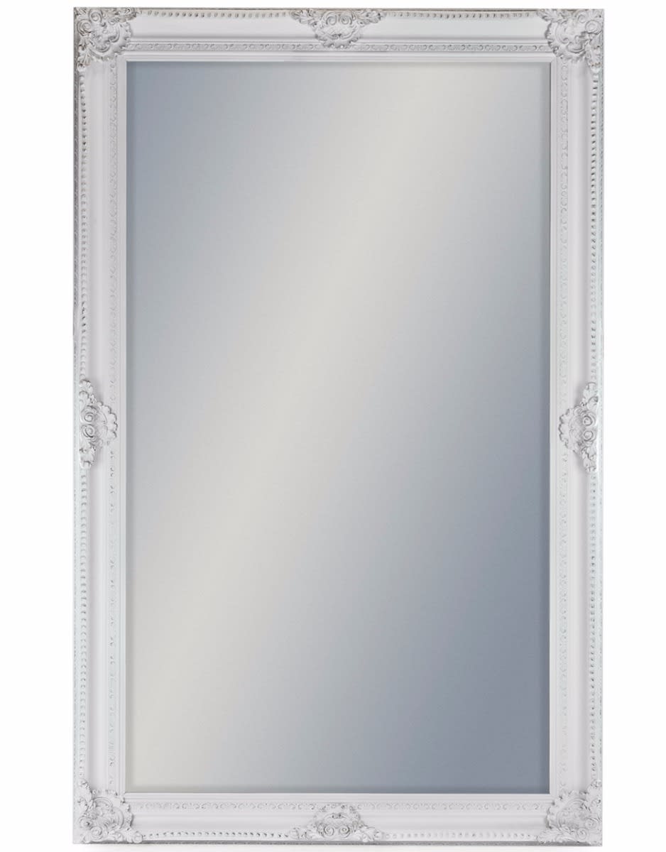 Extra Large White Rectangular Classic Mirror