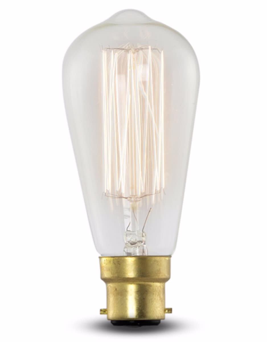 Retro Squirrel Cage/Tear Drop Bulb (B22 40w)