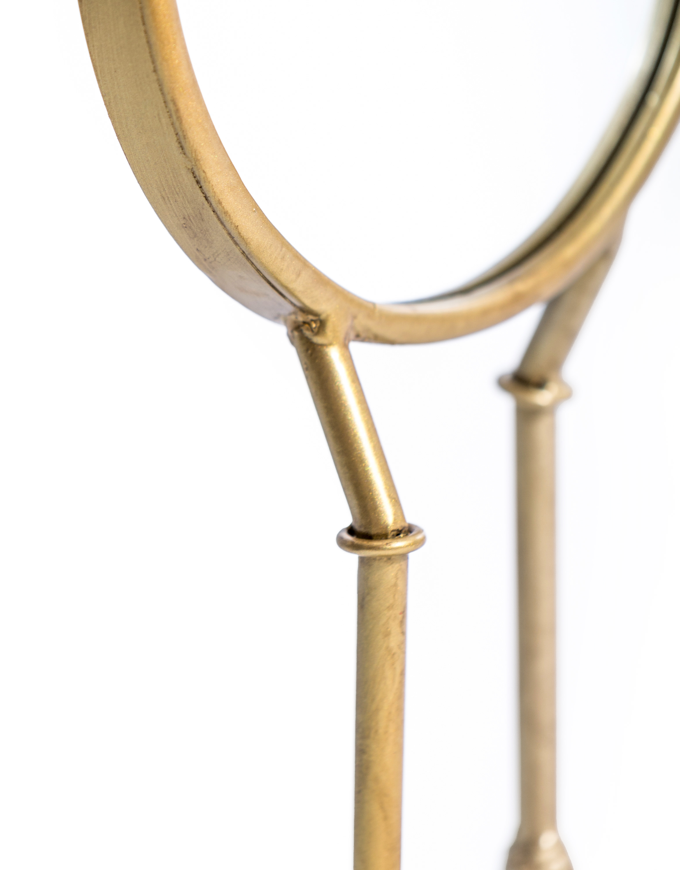 Distressed Gold Bird Legged Table Mirror